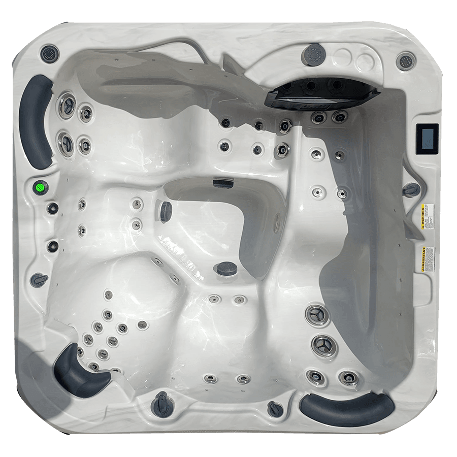 Aether White 5 Person 3 Seater 2 Lounger Hot Tub - Wild Water Spas